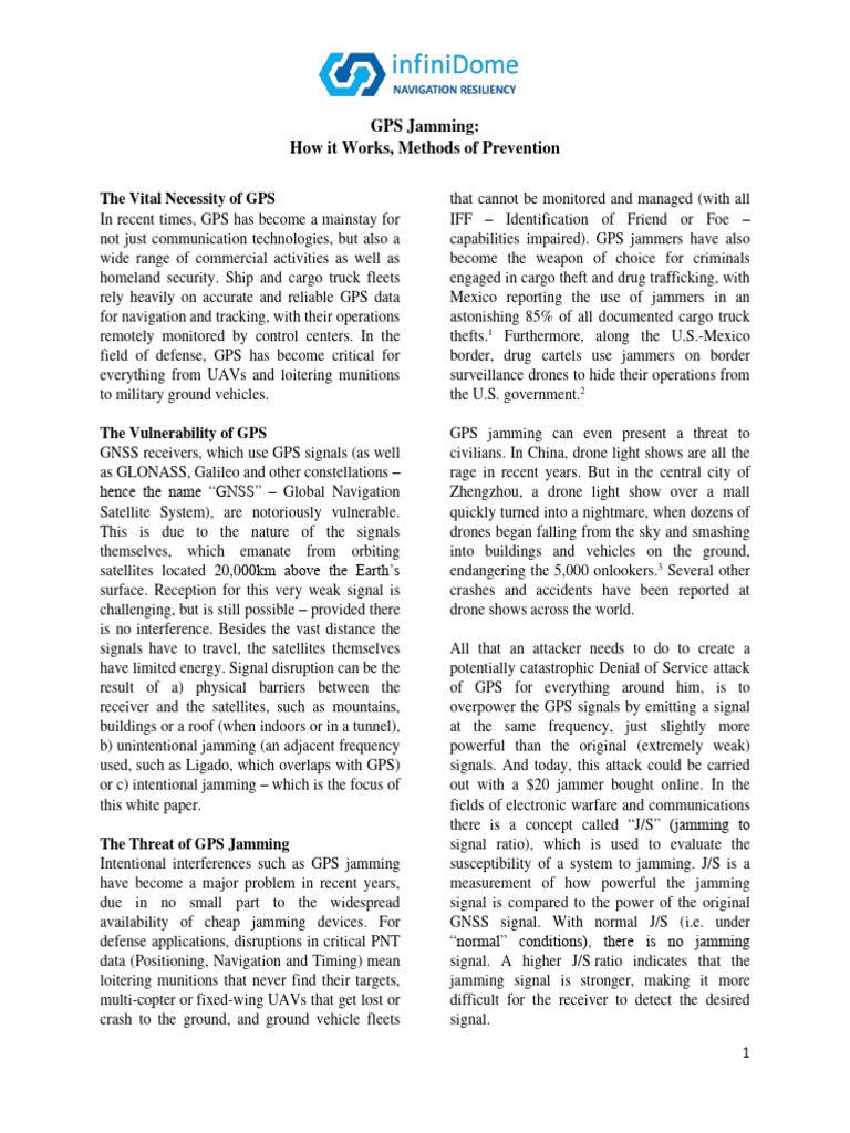 GPS-Jamming-How-it-Works-Methods-of-Prevention | PDF | Modulation ...