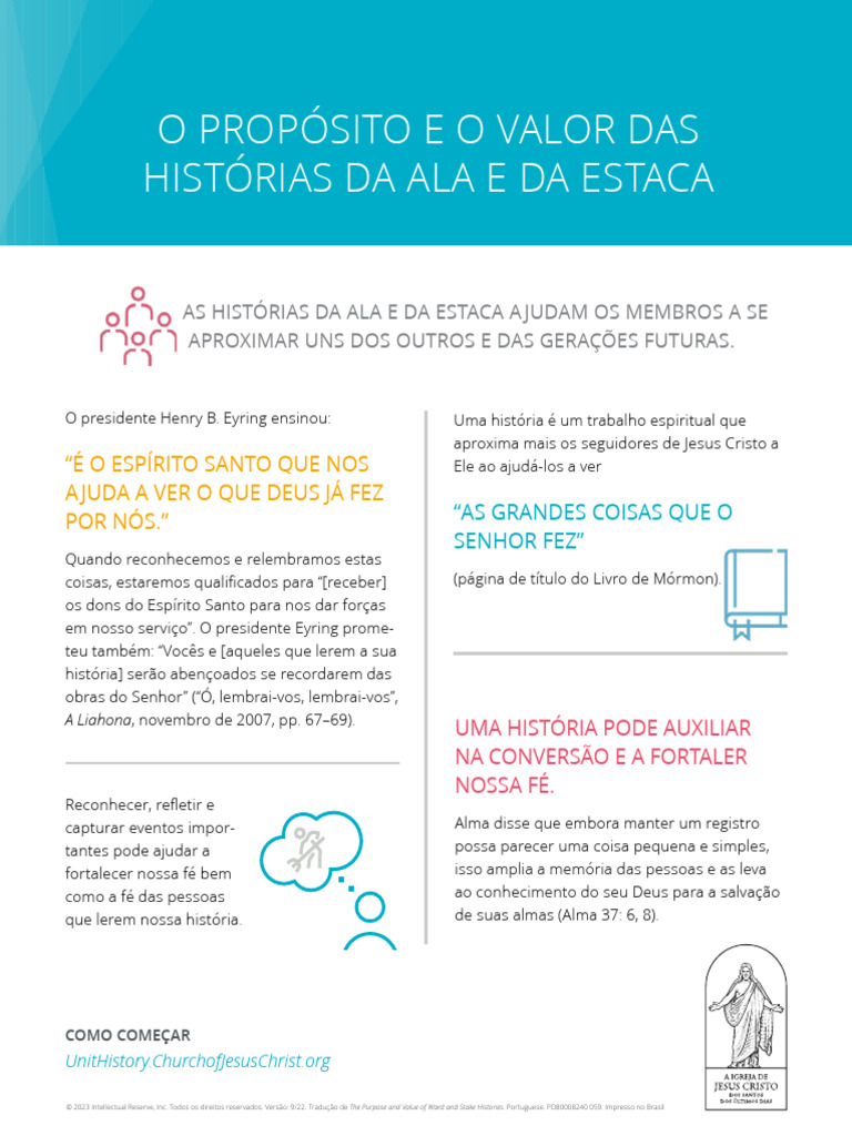 Unit History Purpose Value of Ward and Stake Histories | PDF | Presente ...