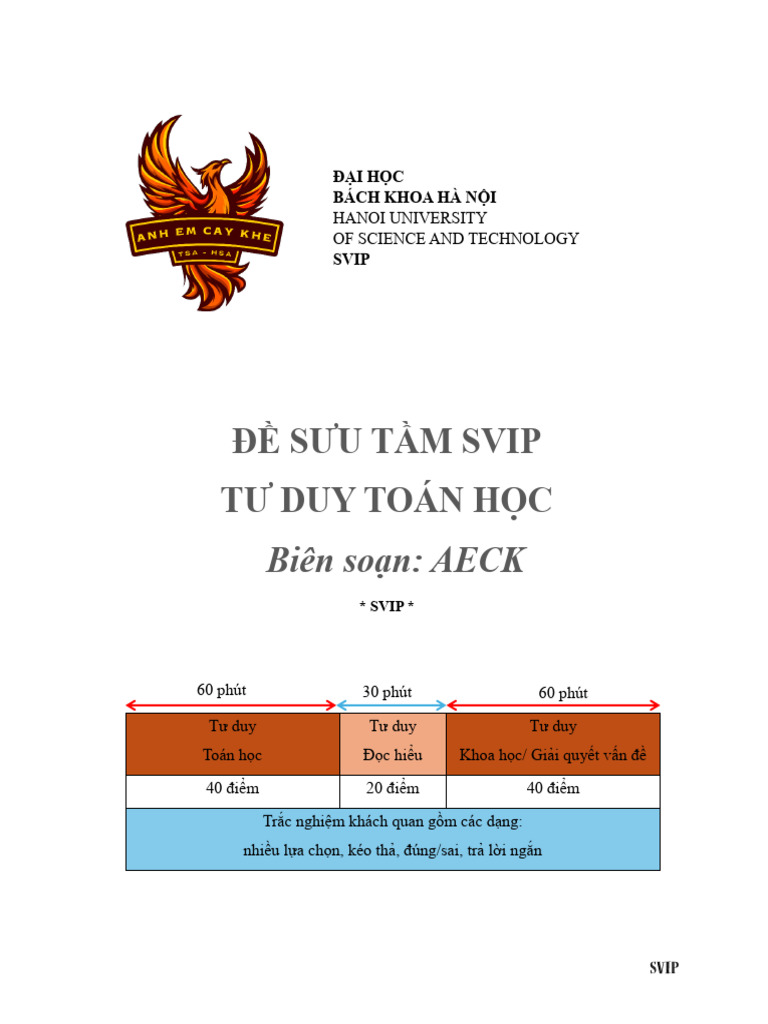 SVIP 09 TƯ DUY TOÁN HỌC ĐỀ | PDF