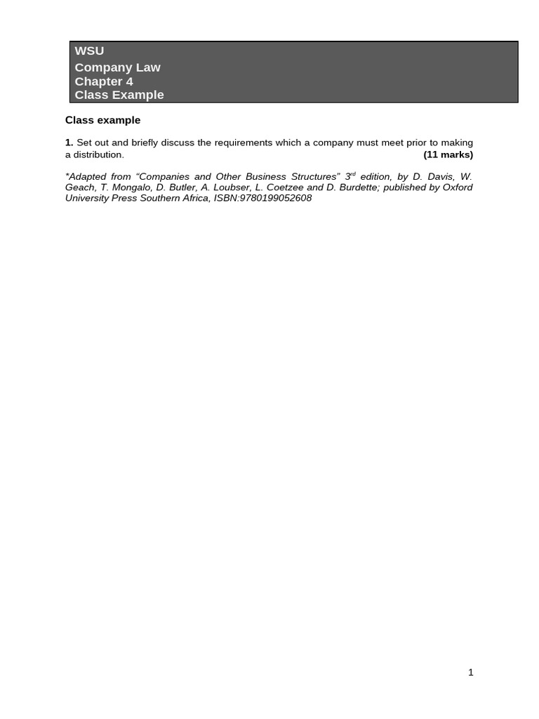 Class Example - Chapter 4 | PDF