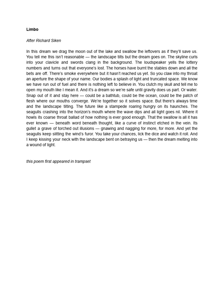 Surreal Dreamscape Poem | PDF