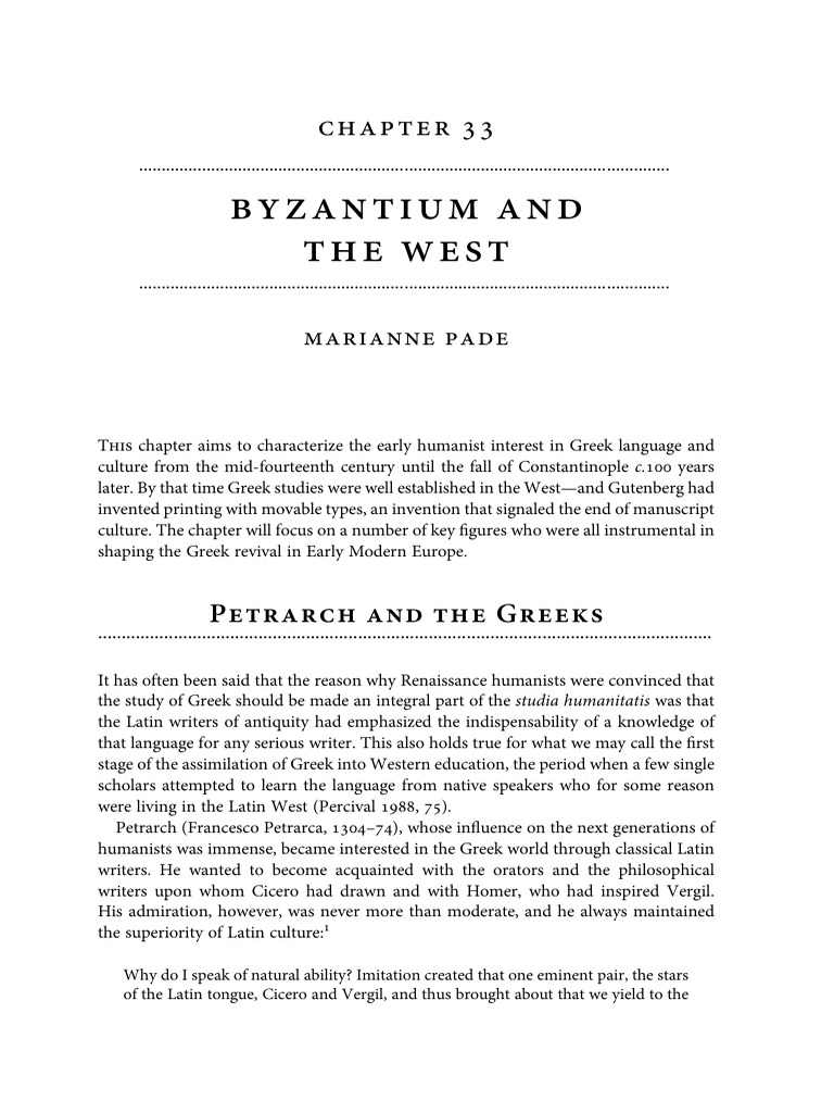 Latin Palaeography (PART I (I.6) Chapter 33 - Byzantium and The West ...