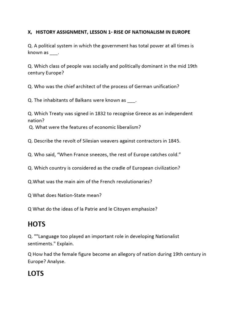 Rise of Nationalism in 19th Century Europe | PDF