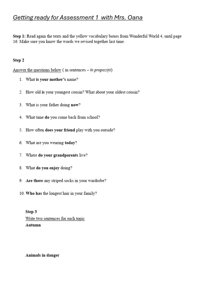 Assessment Training 1 - WW4 | PDF