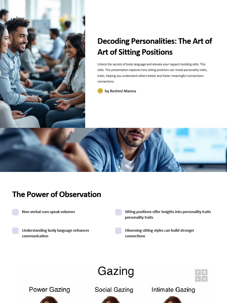 Decoding Personalities The Art of Sitting Positions | PDF | Body Language | Social Psychology