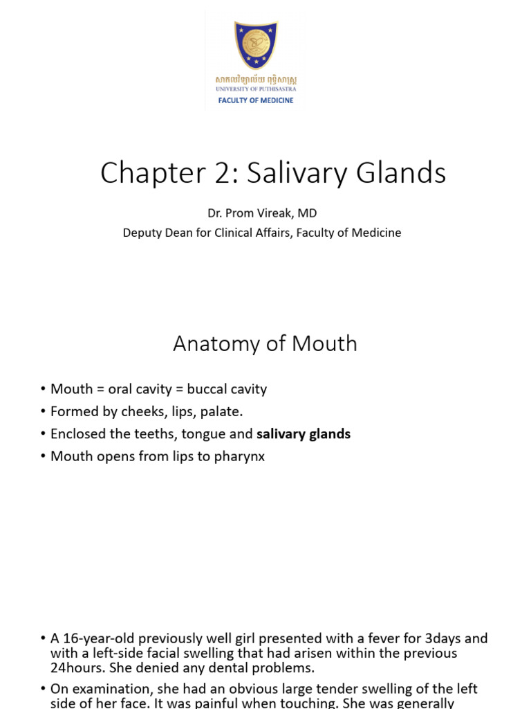 Chapter 2 Salivary Glands Pdf Saliva Digestion