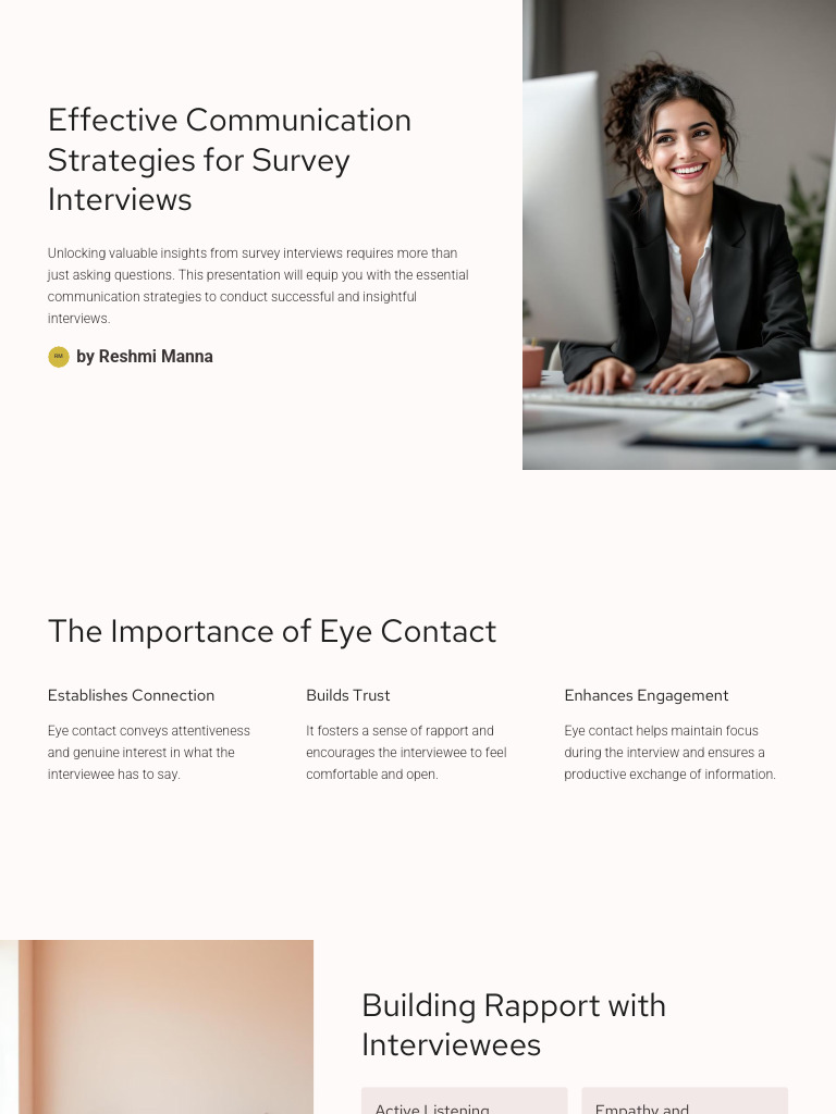 Effective Communication Strategies For Survey Interviews | PDF ...