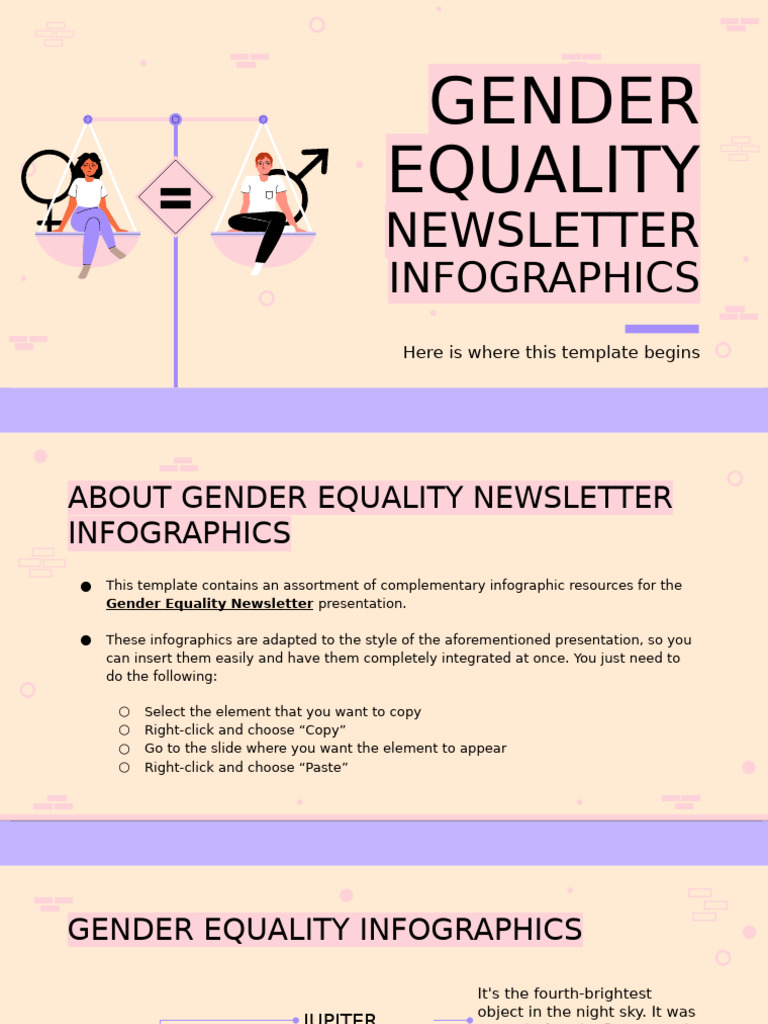 Gender Equality Newsletter Infographics by Slidesgo | PDF | Planets ...