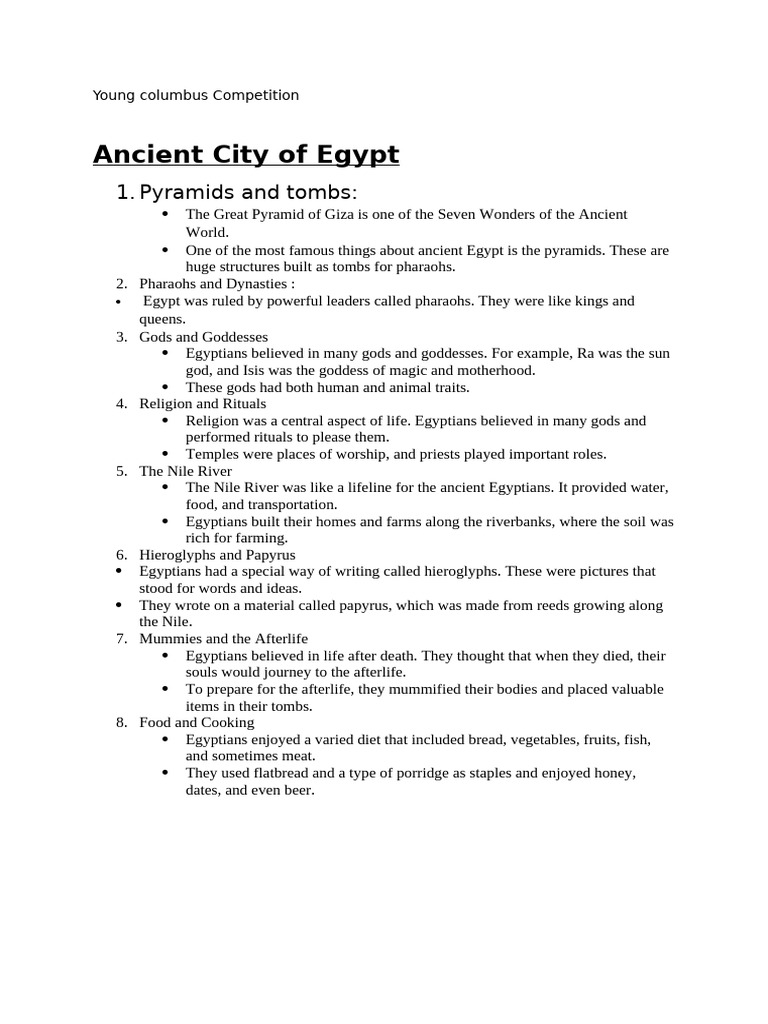 Ancient Egypt: Pyramids, Pharaohs, and Gods | PDF