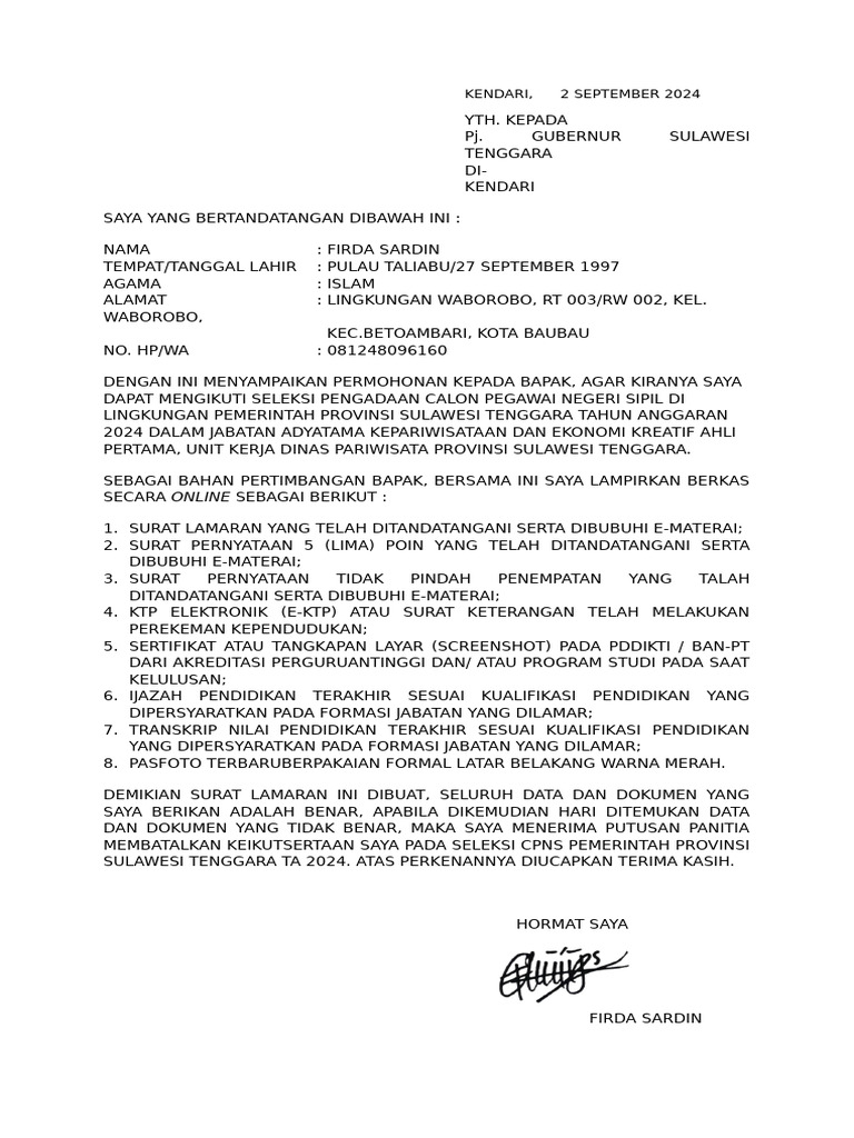 New Dokumen Pendaftaran Firda | PDF