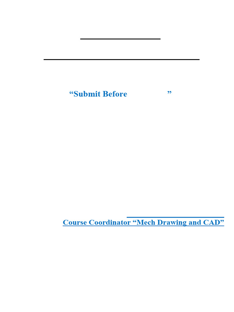 Mechanical Drawing CAD Assignment Guide | PDF