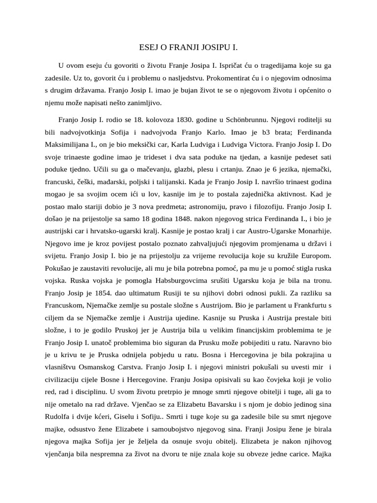 Franjo Josip I. | PDF