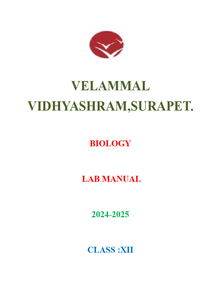 Biology Lab Manual 2024-25 | PDF | Mitosis | Flowers