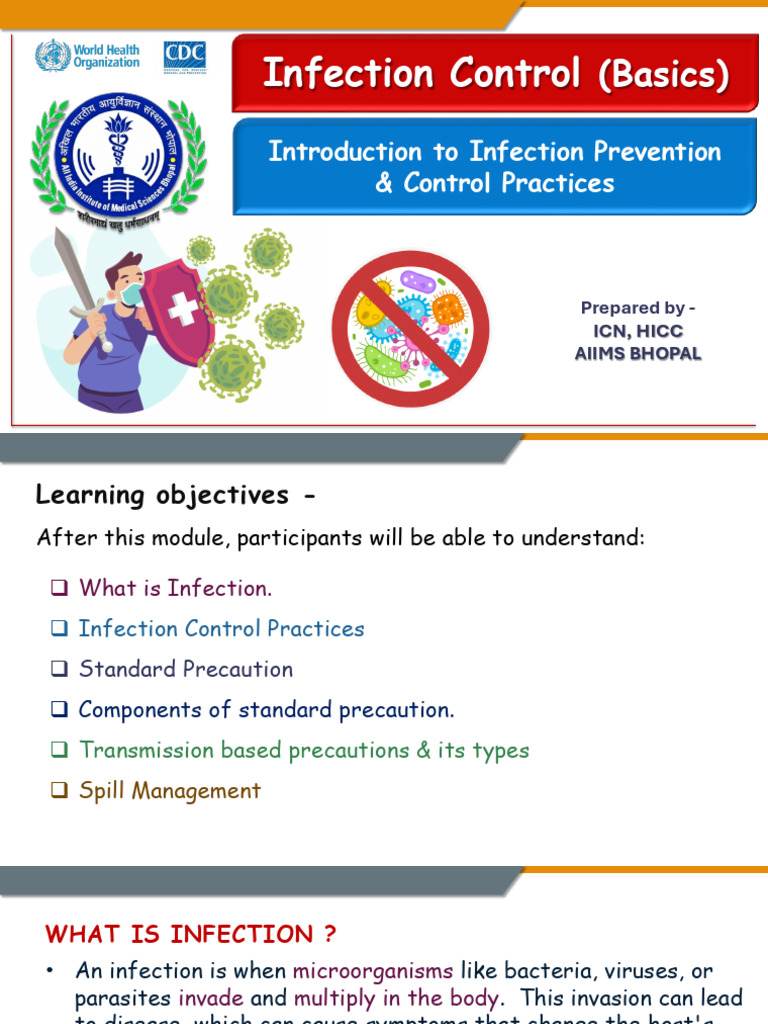 Basics of Infection Control-1 | PDF | Infection | Hand Washing