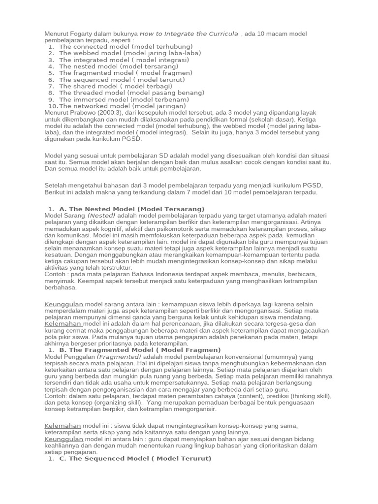 Referensi Model Pembelajaran | PDF