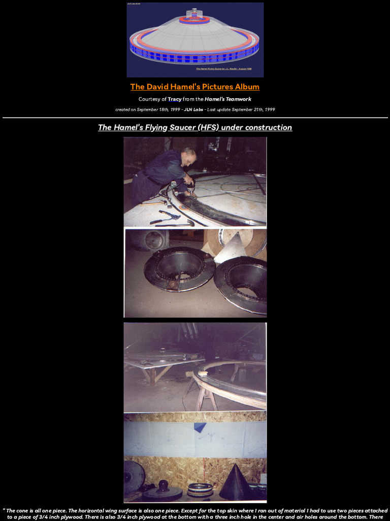 The David Hamel Flying Saucer construction - Pictu | PDF | Rivet