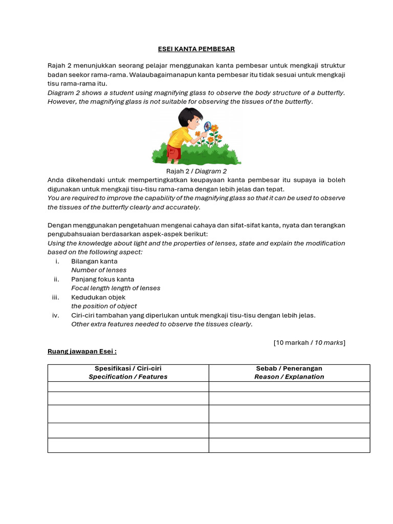 Esei Kamera Kanta Pembesar | PDF