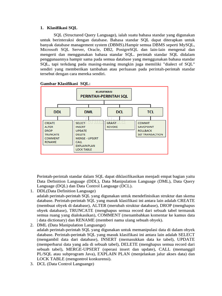 Klasifikasi SQL | PDF