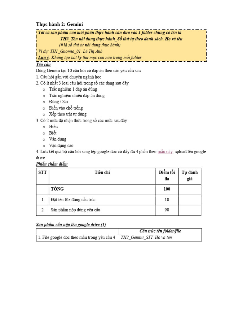 TH2 - Gemini | PDF