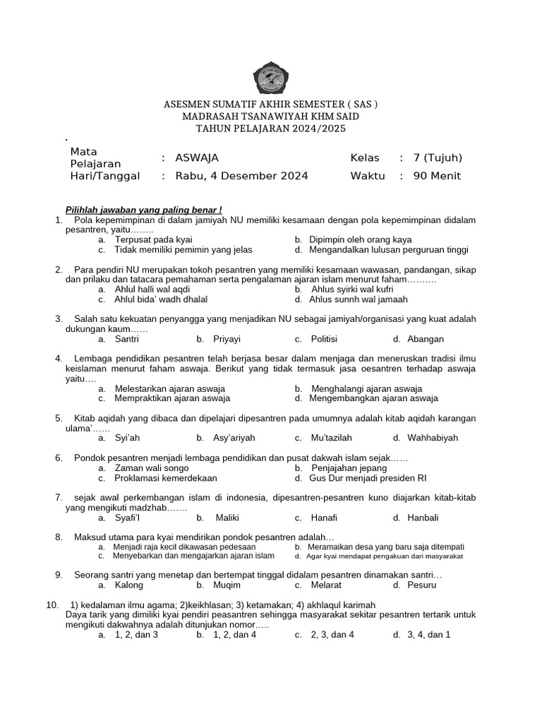 7_ASWAJA SAS 2024 | PDF