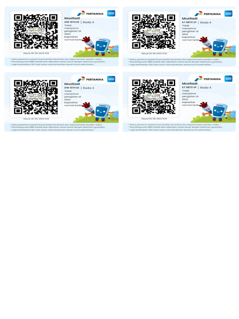 Barcode Pertamina | PDF