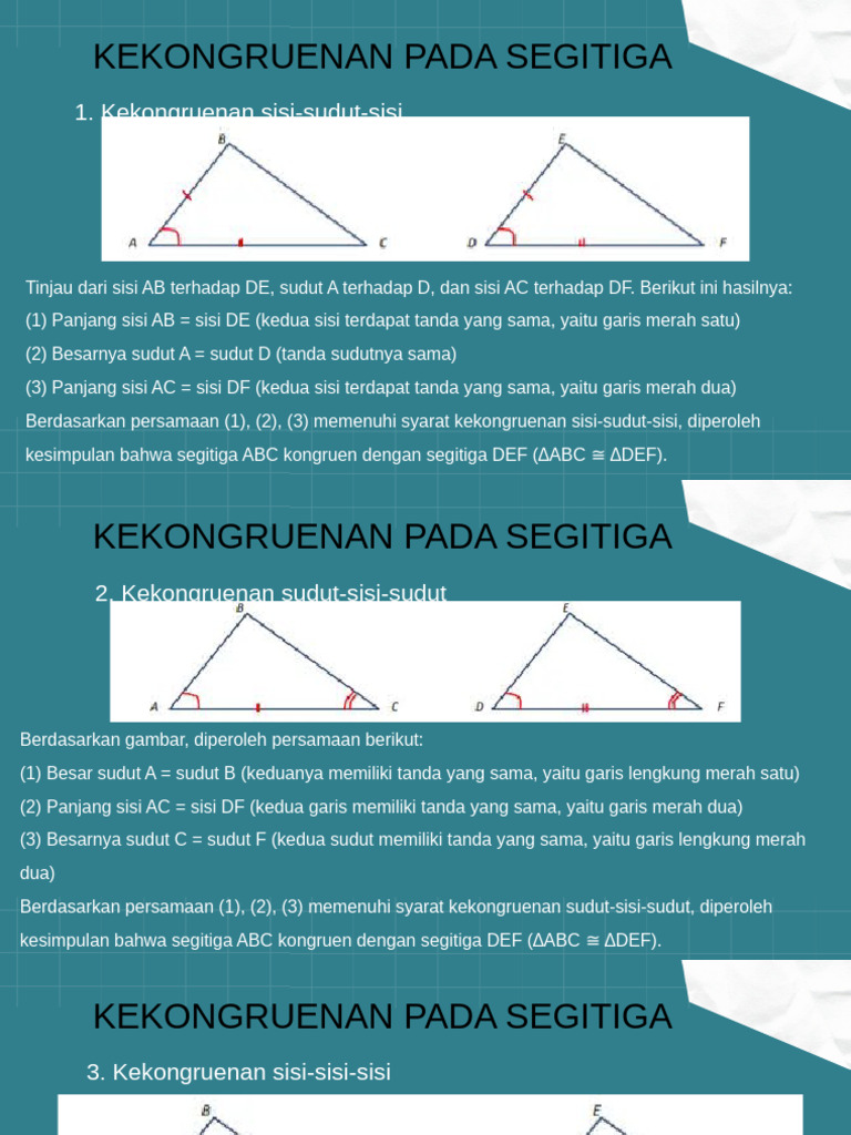 materi segitiga kelas 8 | PDF