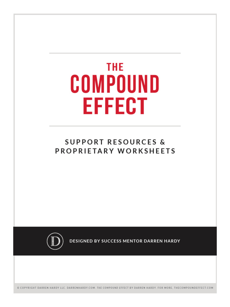 Compound Effect Resource Worksheets | PDF | Habits | Disciplines