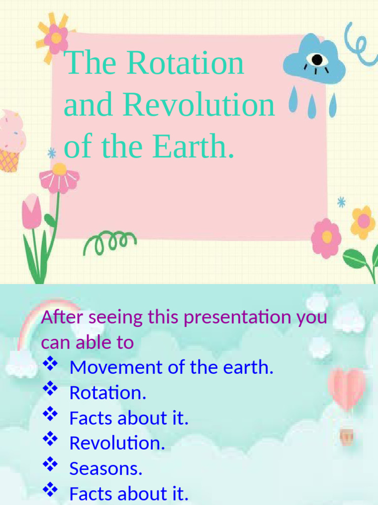 Earth's Rotation and Revolution Explained | PDF
