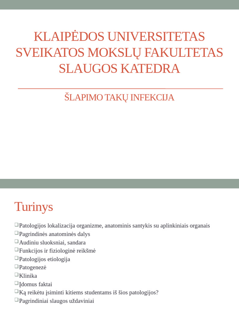 Slapimo Taku Infekcija | PDF