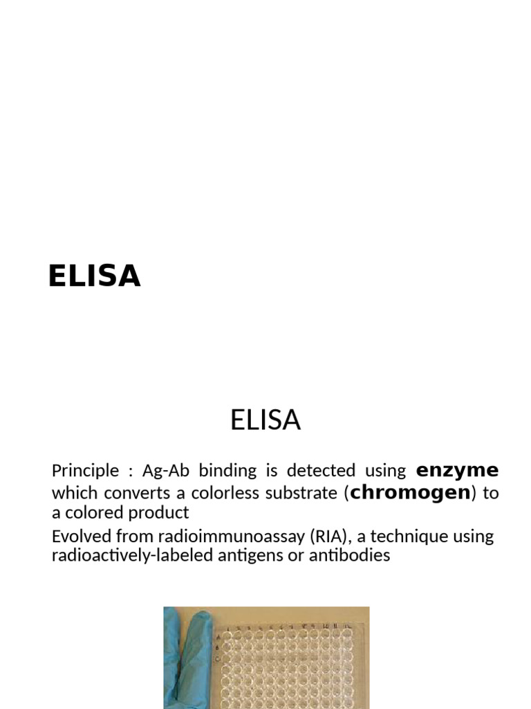 ELISA | PDF | Elisa | Medical Specialties