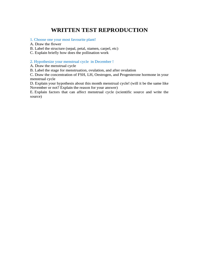 Plant and Menstrual Cycle Analysis | PDF