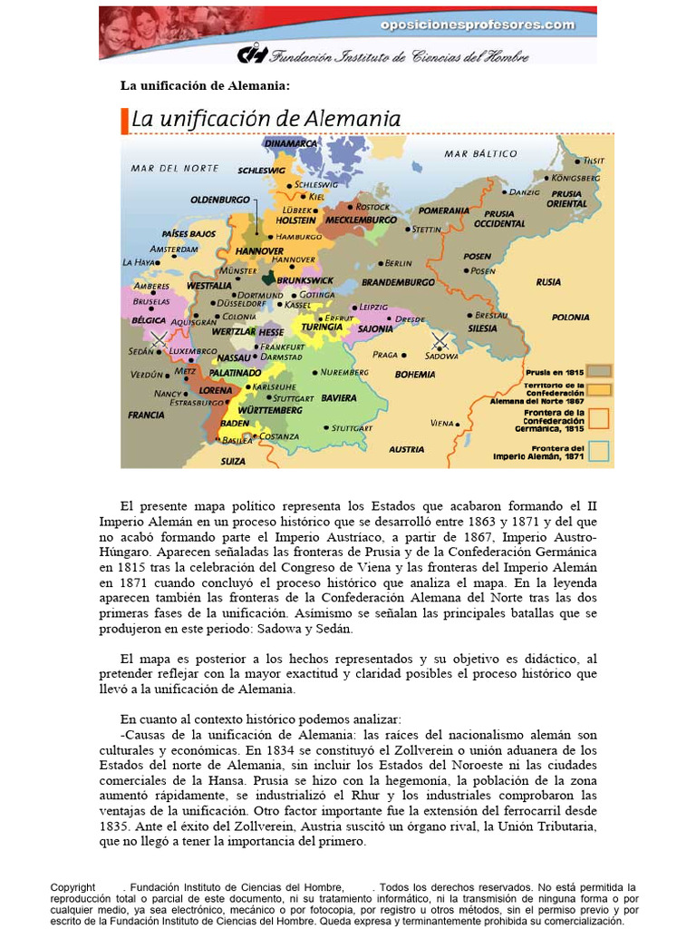 Proceso de Unificación de Alemania 1863-1871 | PDF | Prusia | imperio ...
