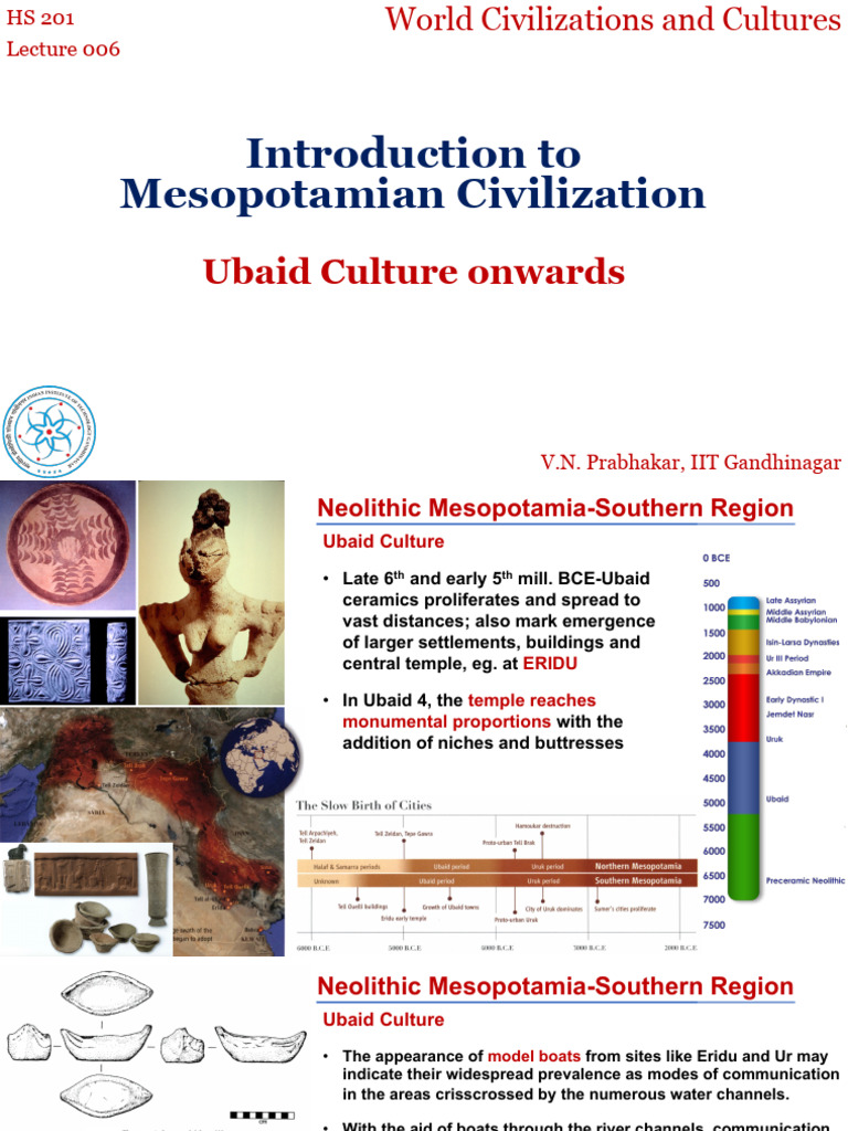 Day 007 Introduction To Mesopotamian Civilization - Ubaid Culture ...