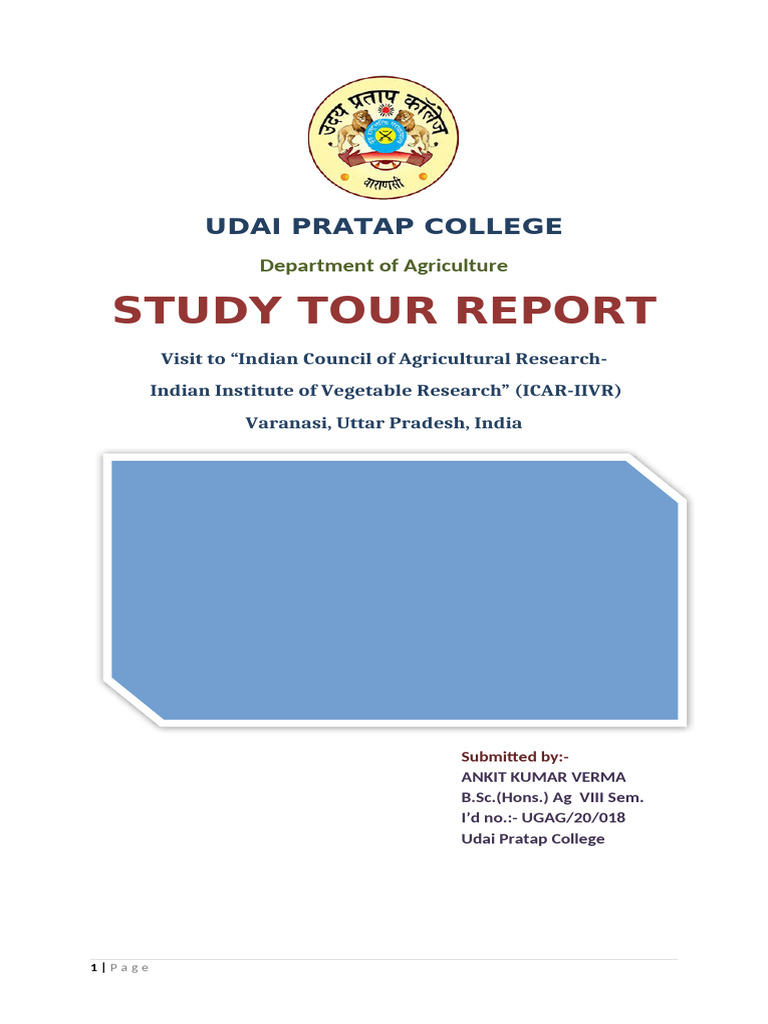 IIVR Study Tour Report by Ankit | PDF | Agriculture | Plant Breeding