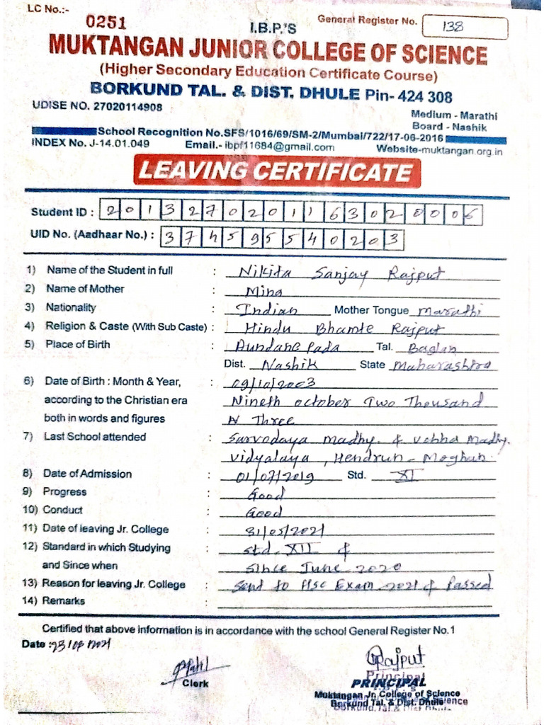 Living Certificate | PDF