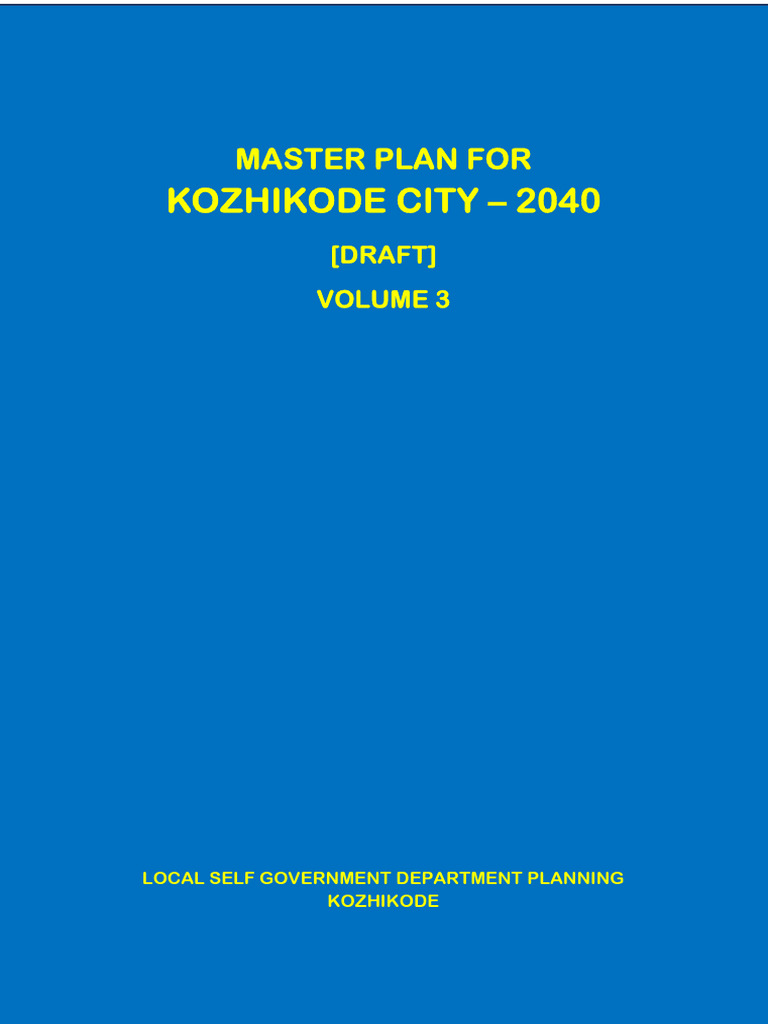 Amrut Master Plan Kozhikode Volume 3 | PDF | Zoning