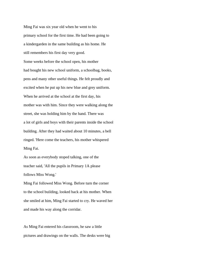 Ming Fai Was Six Year Old When | PDF