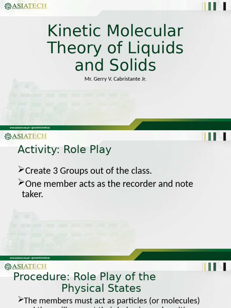 L1 Kinetic Molecular Theory | PDF