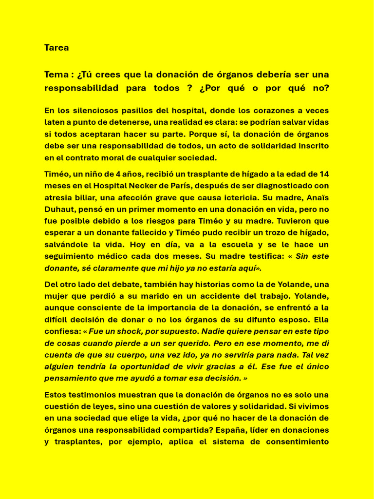 Tarea d'espanol | PDF