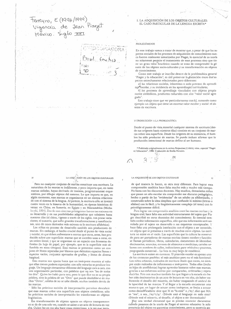 Adquisición de la Lengua Escrita | PDF | Ciencias del comportamiento ...