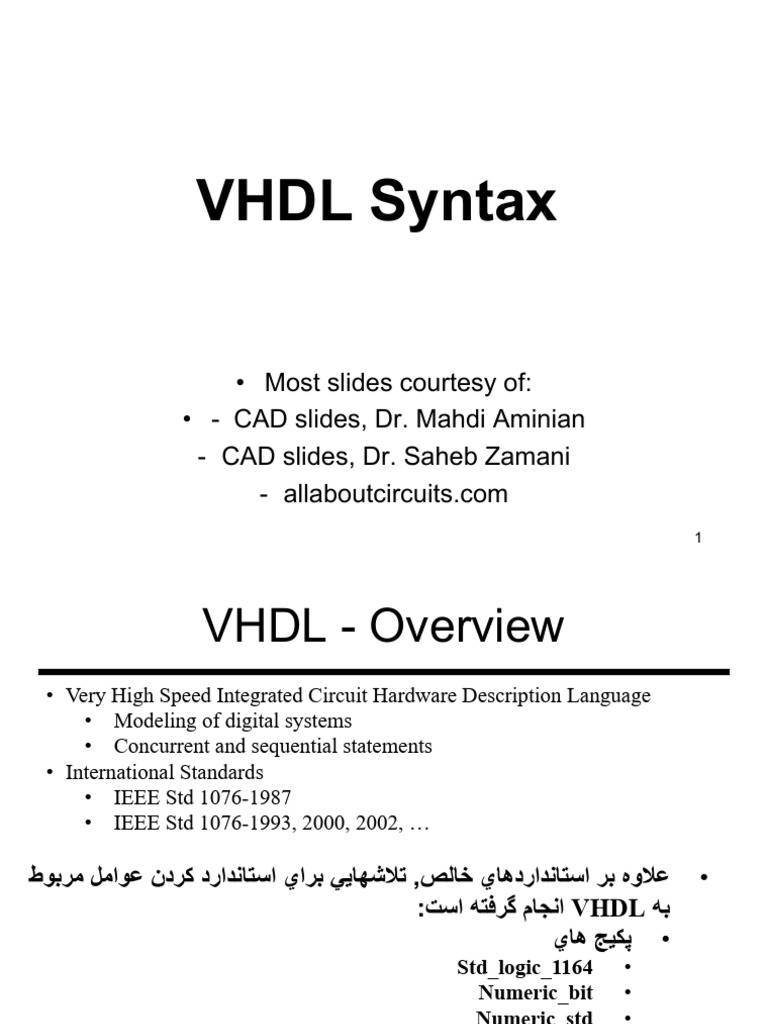Cad2 Vhdl 1 Pdf Vhdl Software Development 6378