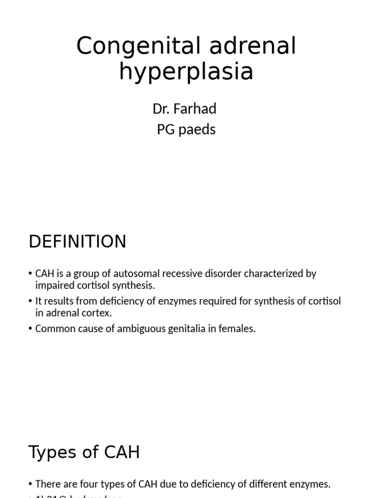Understanding Congenital Adrenal Hyperplasia | PDF | Adrenal Gland ...