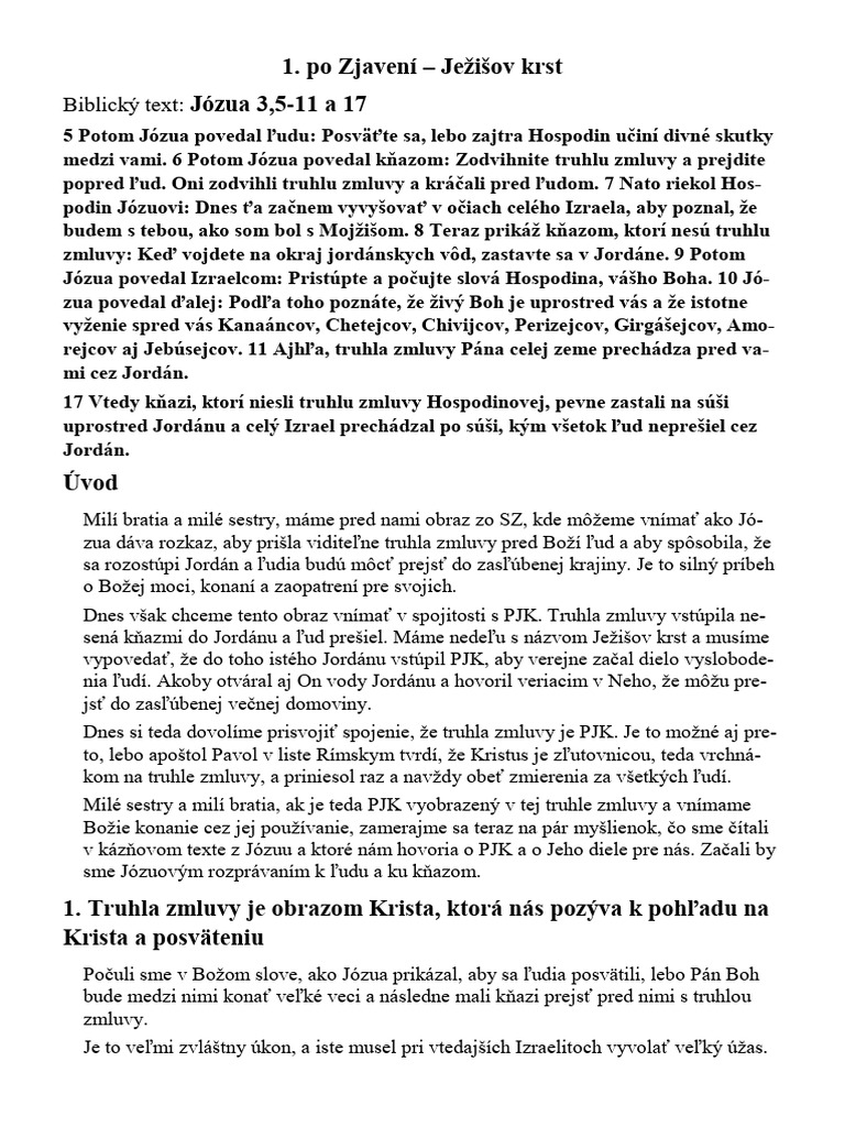 1 Po Zjaveni 2025 Joz 3,5-11 A 17 Web | PDF
