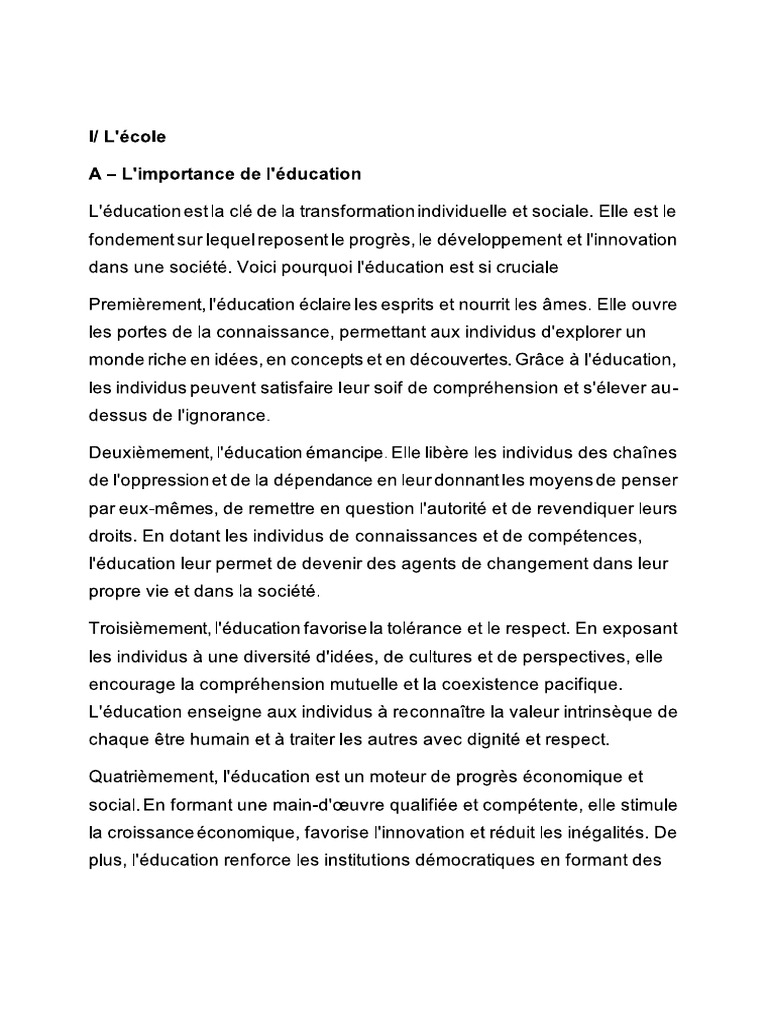 School Life French | PDF