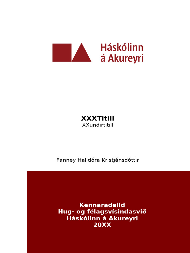 Ritgerð I Snidmati | PDF