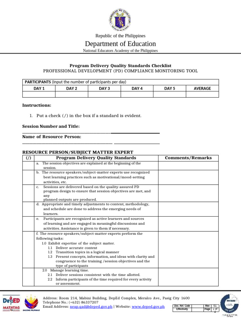 Process Observation Tool | PDF | Learning | Expert
