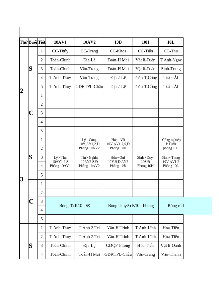 TKB Hk2 AP Dung Tu 13-01-2025 | PDF