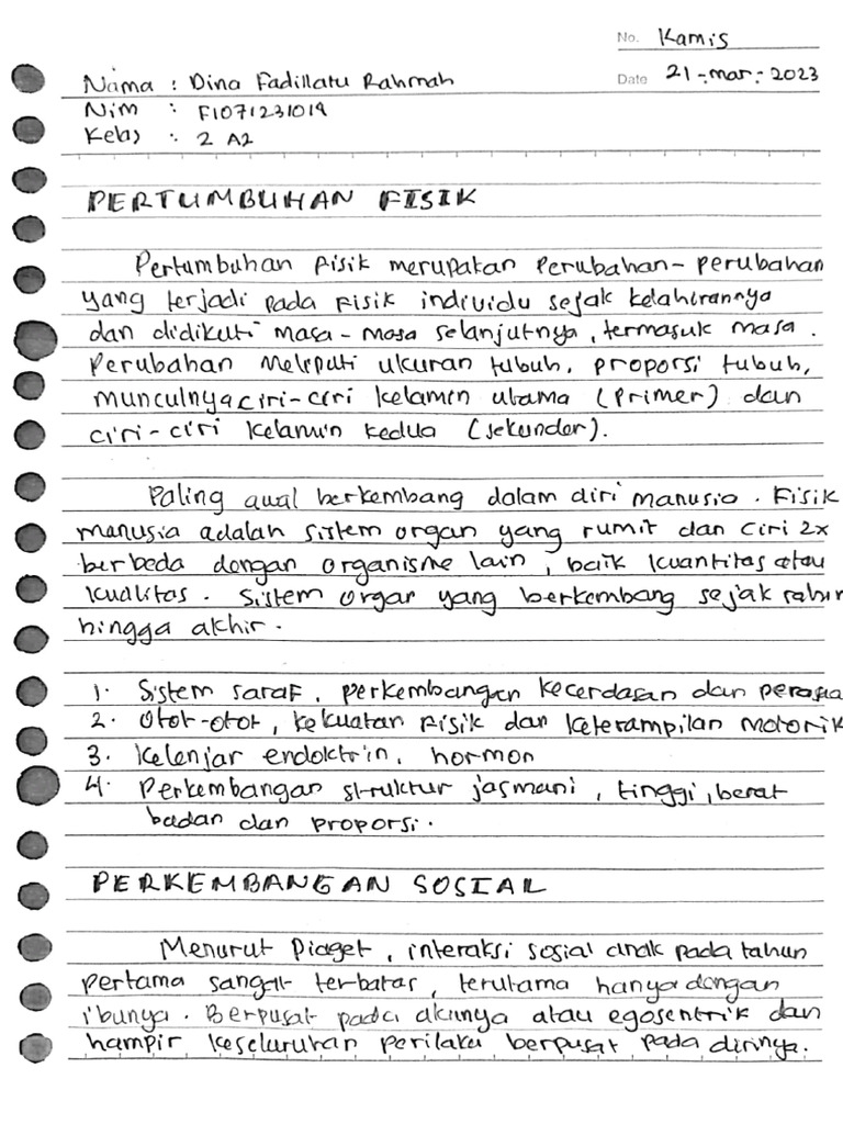 Resume PPD Pertumbuhan Dan Perkembangan | PDF