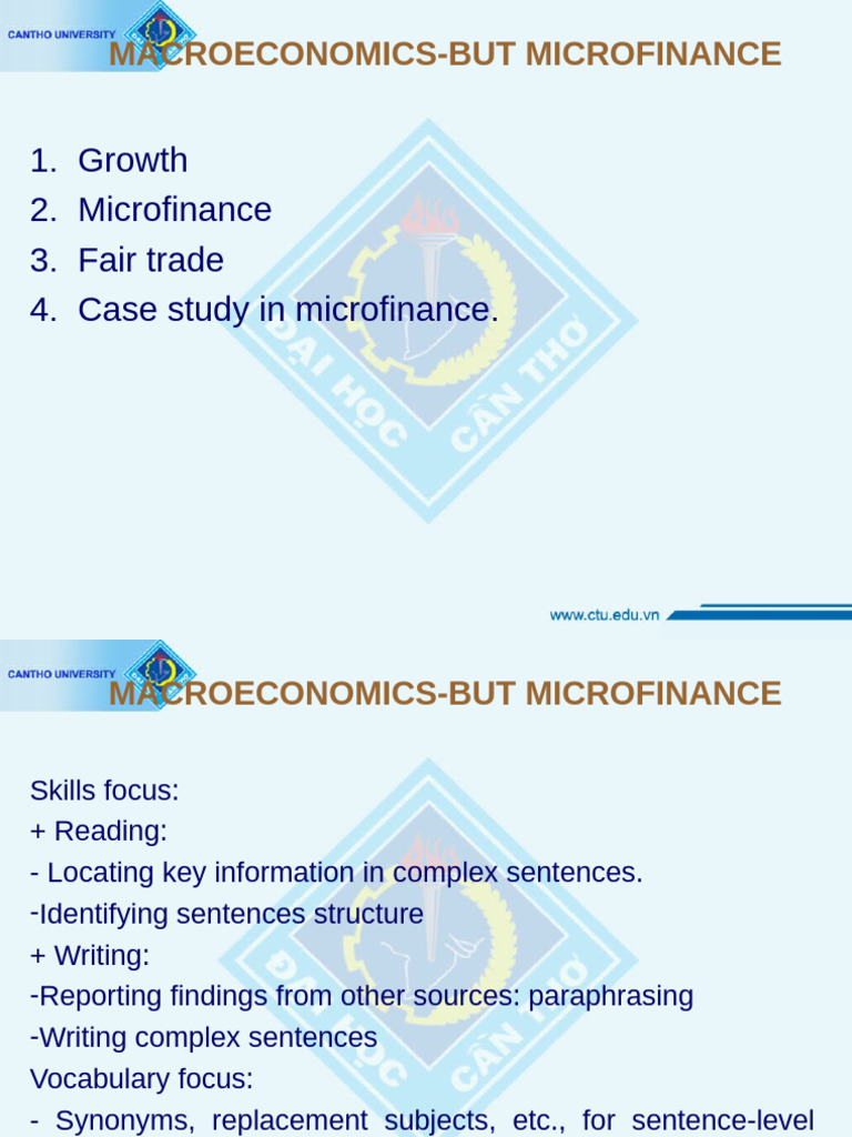 LECTURE 5 MACROECONOMICS BUT MICROFINANCE | PDF | Gross Domestic Product | Economic Growth