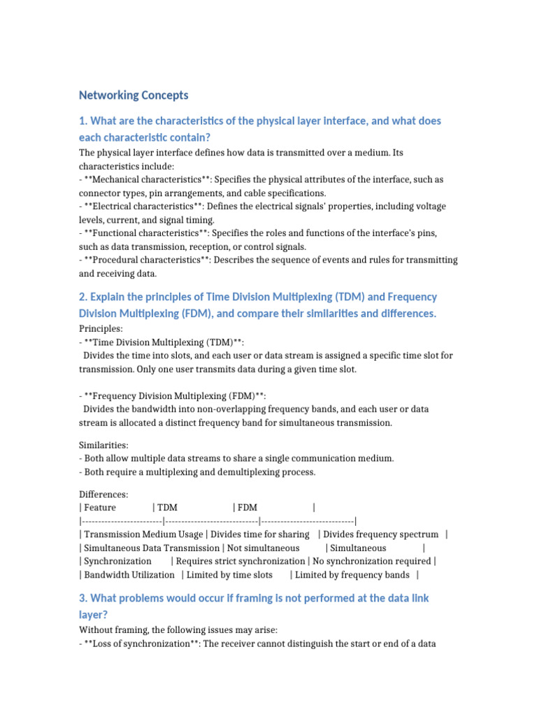 Networking_Concepts | PDF | Multiplexing | I Pv6